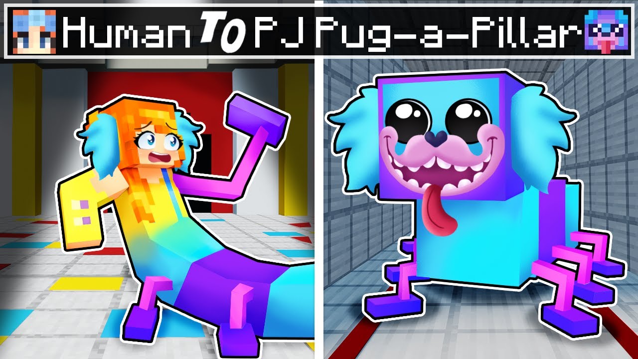 From HUMAN to PJ PUG-A-PILLAR in Minecraft! - Minecraft videos