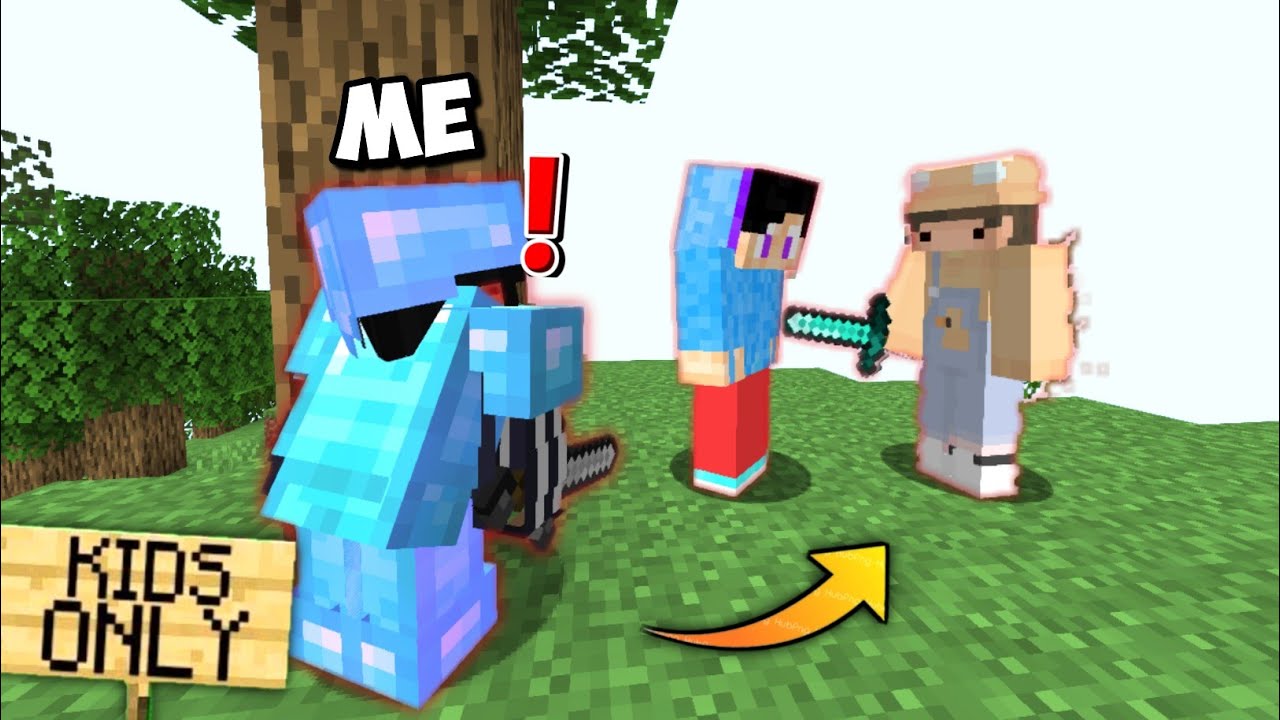 I Secretly Joined KIDS ONLY Minecraft Server! - Minecraft videos