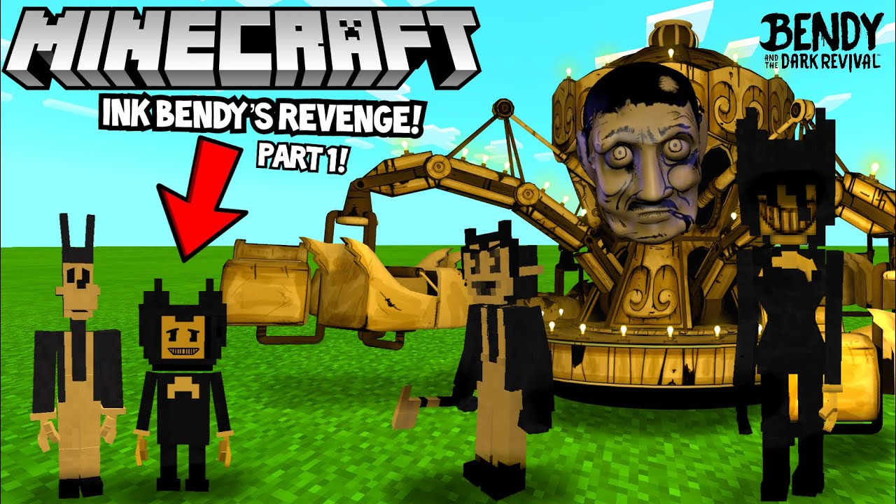 INK BENDY’S REVENGE! - PART 1 (BATIM MINECRAFT MOD) - Minecraft videos