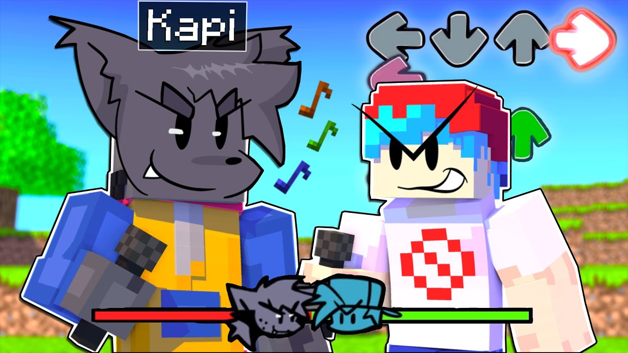 Kapi vs Boyfriend in Friday Night Funkin Minecraft (FNF Mod ...