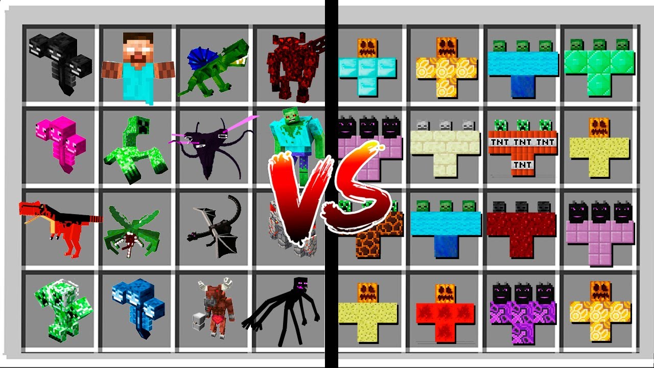 Minecraft ALL KINDS OF BOSSES and TITANS vs GOLEMS MODS in Minecraft ...