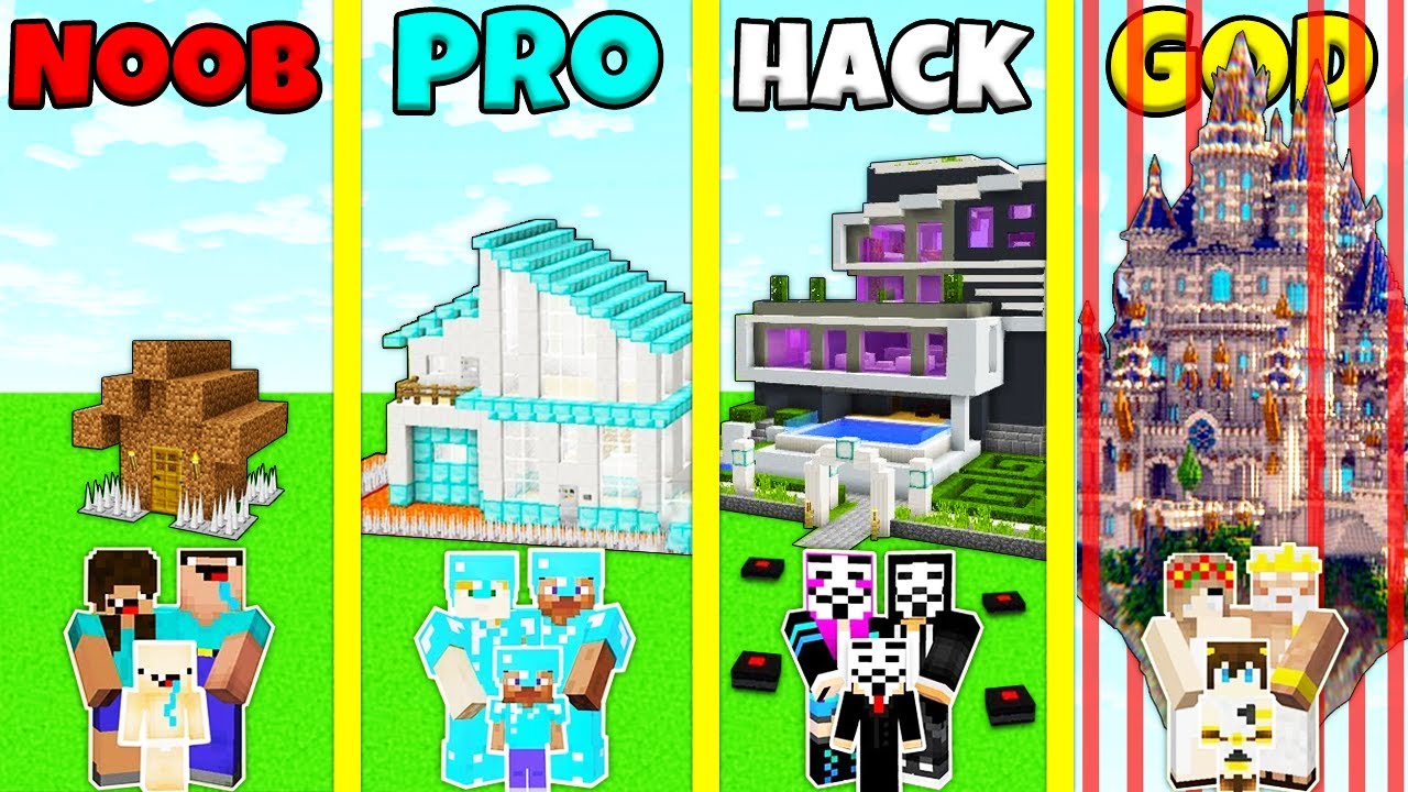 Minecraft Battle: NOOB vs PRO vs HACKER vs GOD: SECURE SAFEST BASE ... Minecraft Battle: NOOB vs PRO vs HACKER vs GOD: SECURE SAFEST BASE ...