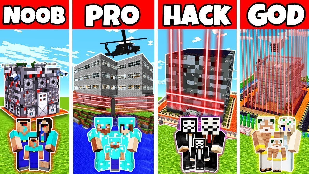 Minecraft Battle - SECURE HOUSE BUILD CHALLENGE - NOOB vs PRO vs HACKER ... Minecraft Battle - SECURE HOUSE BUILD CHALLENGE - NOOB vs PRO vs HACKER ...