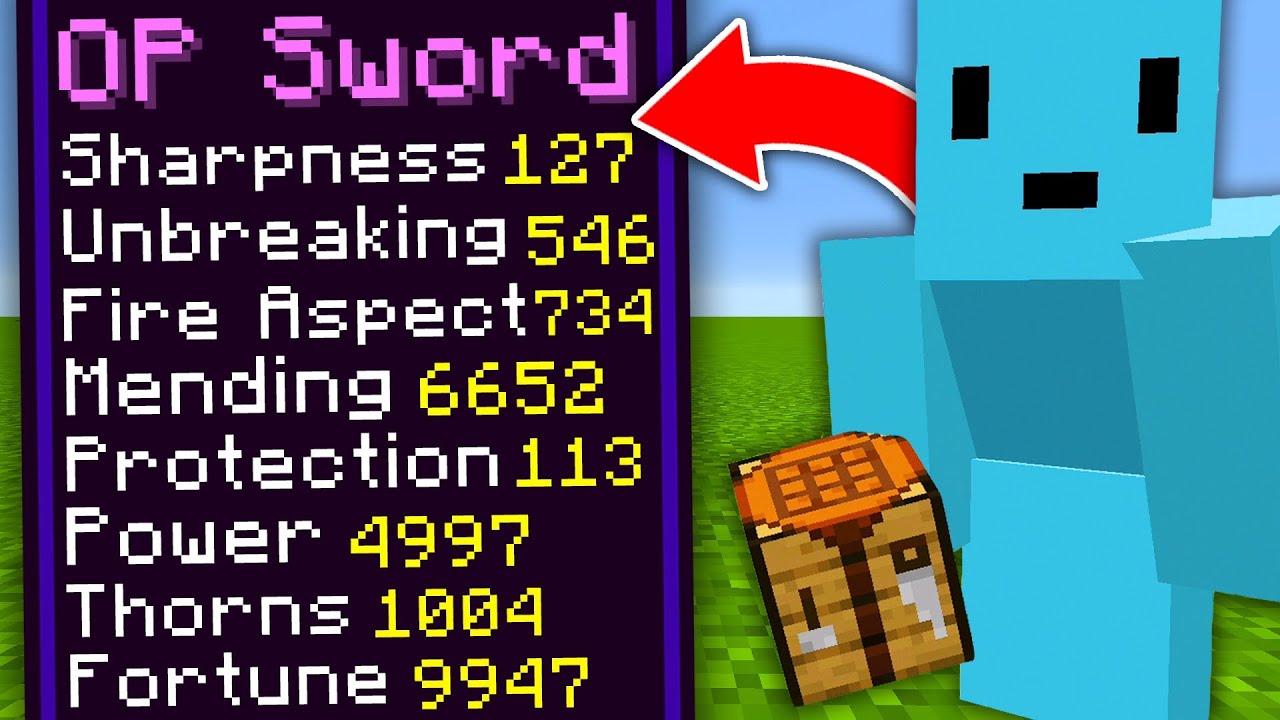 Minecraft, But Crafting Gives OP Enchants - Minecraft videos