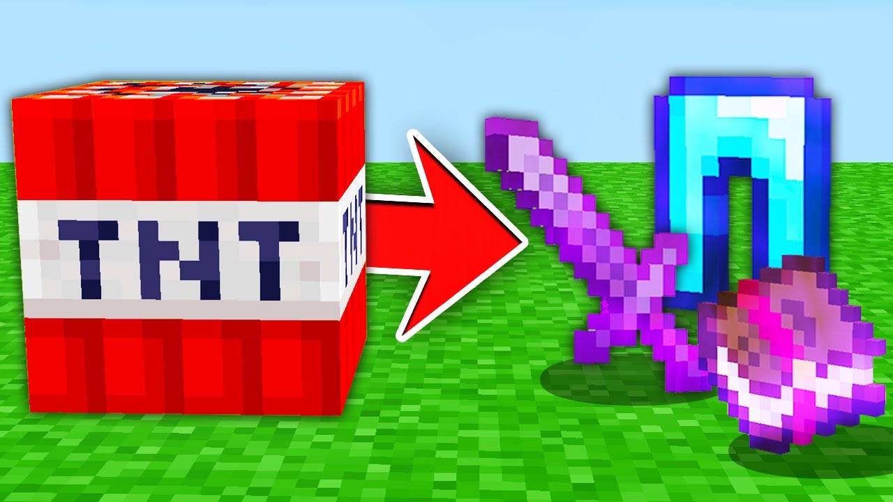 Minecraft, But TNT Drop OP Items... - Minecraft videos