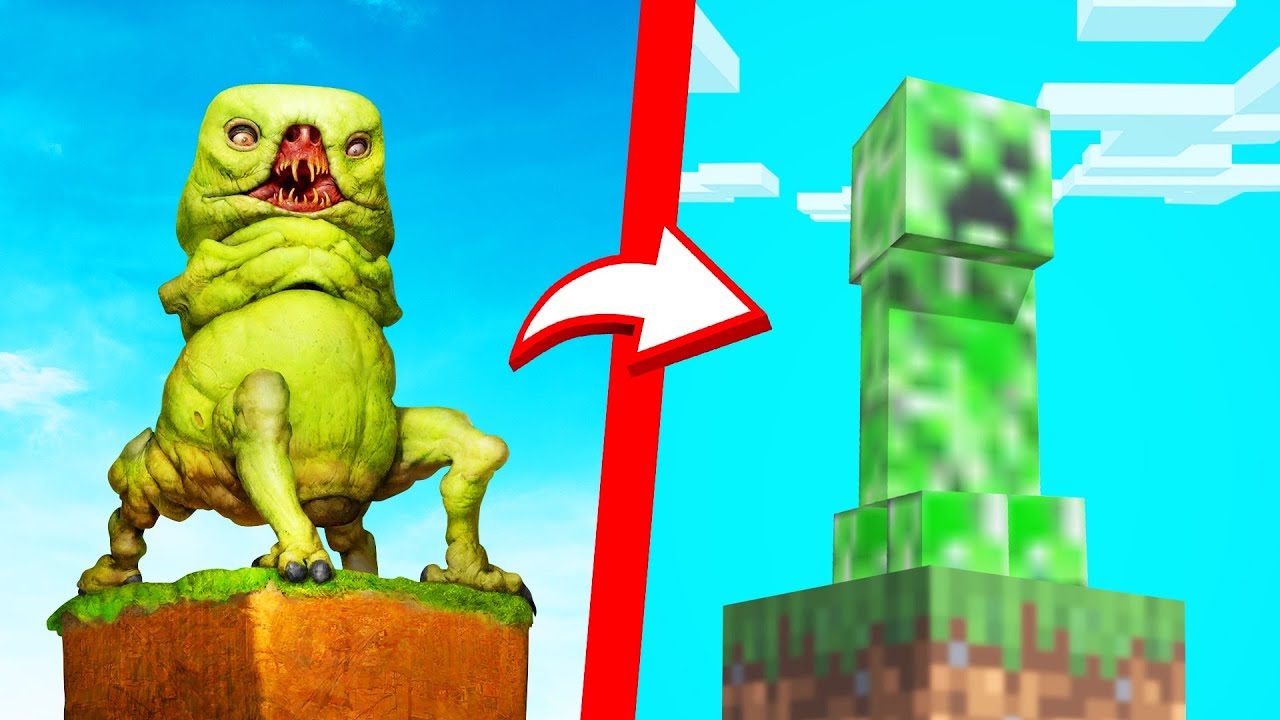 Minecraft But, Take Damage = Worse Graphics... - Minecraft videos