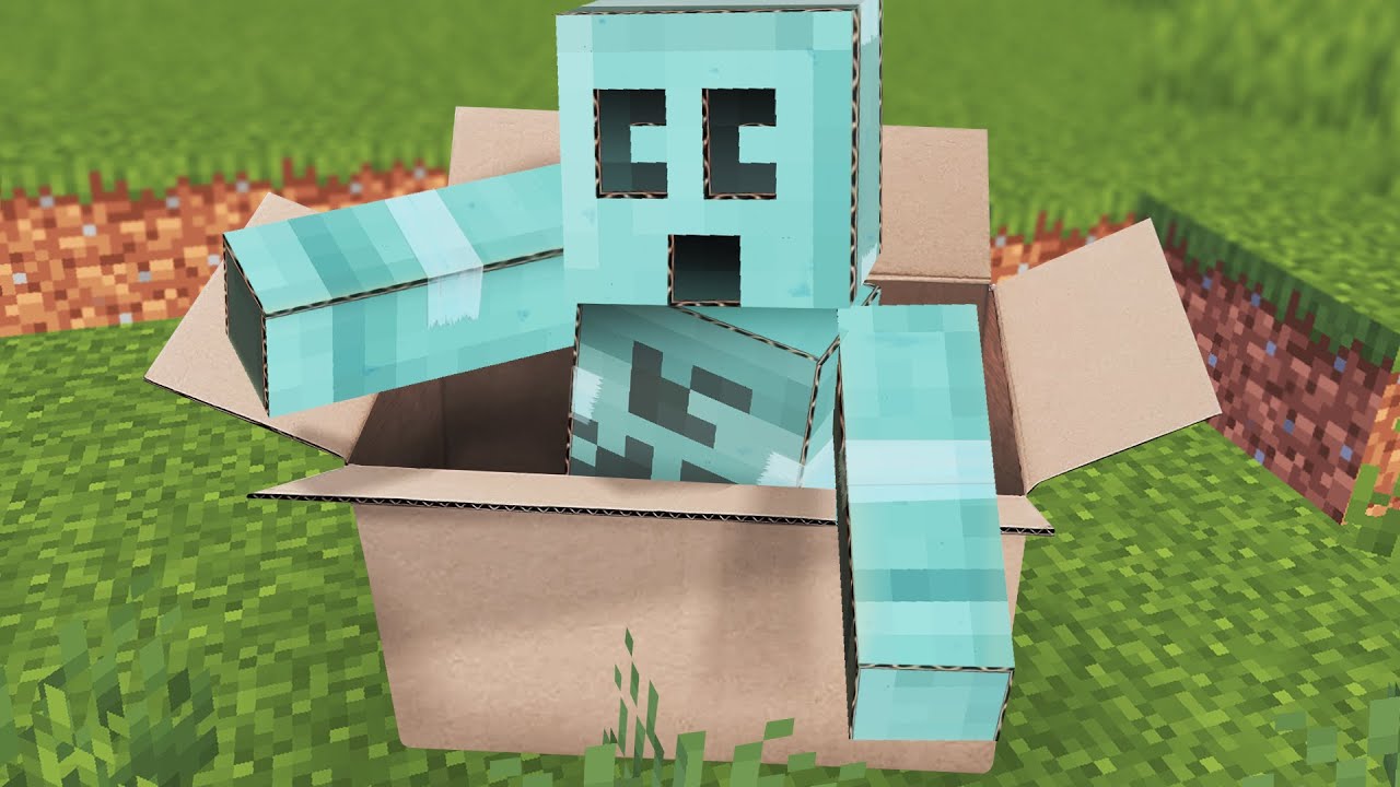 Minecraft but Everything I Touch turns to Cardboard - Minecraft videos