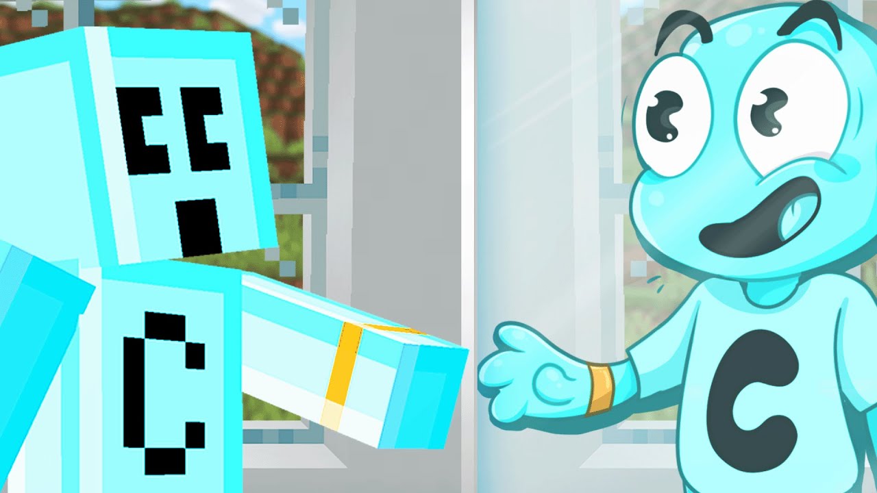 Minecraft but Everything I Touch turns to Cartoon - Minecraft videos