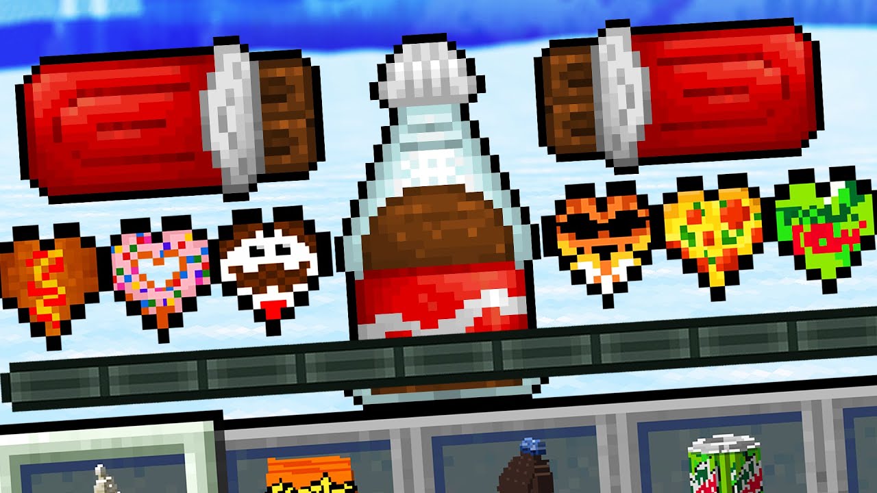 Minecraft but there's Junk Food Hearts - Minecraft videos