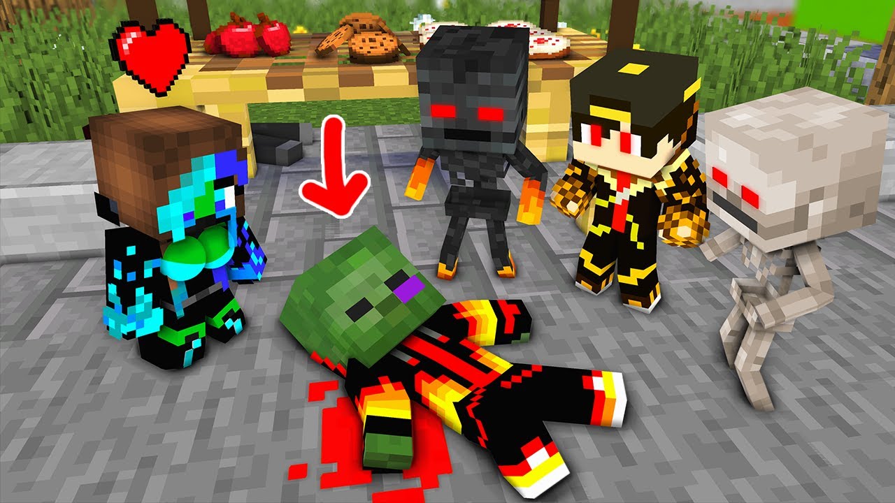Monster School : Baby Fire Zombie Boy and ICE Girl vs Bad Boys - Sad ...