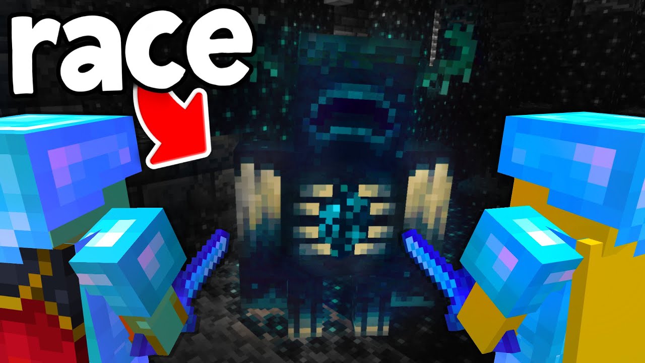 Racing to Beat the Warden in Minecraft - Minecraft videos