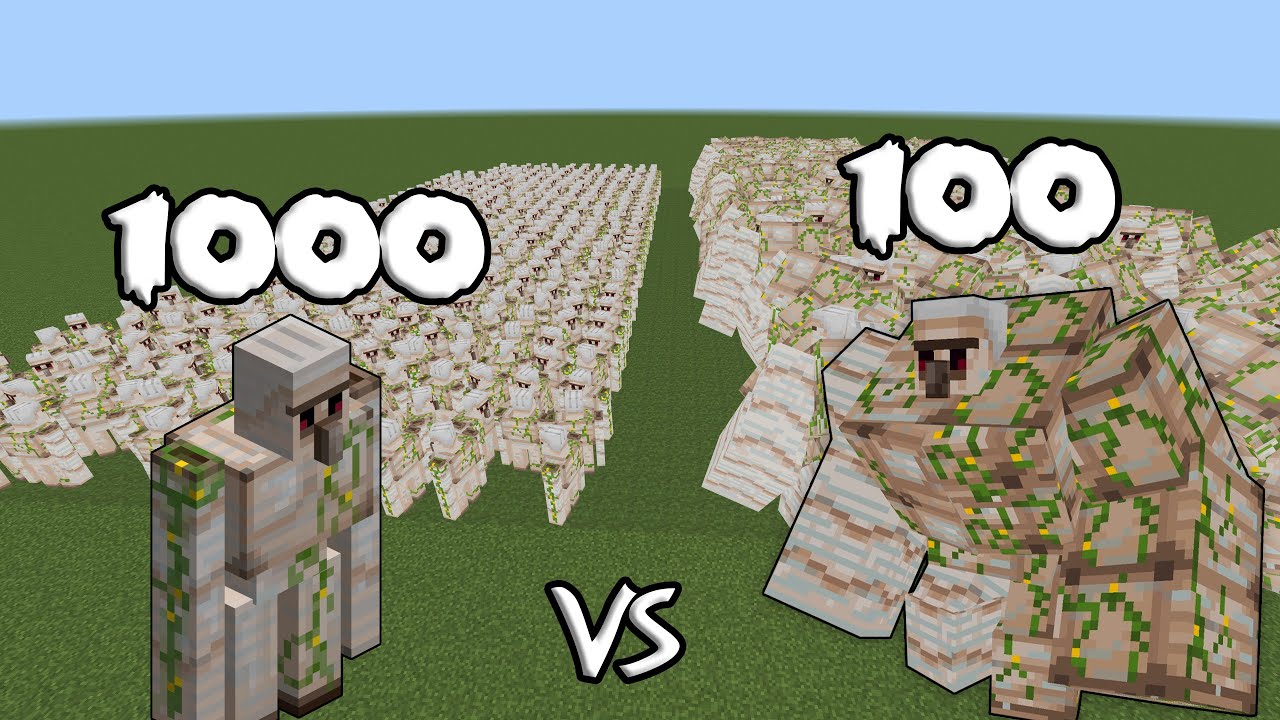 1000 Iron Golems Vs 100 Giant Iron Golems | Minecraft - Minecraft videos