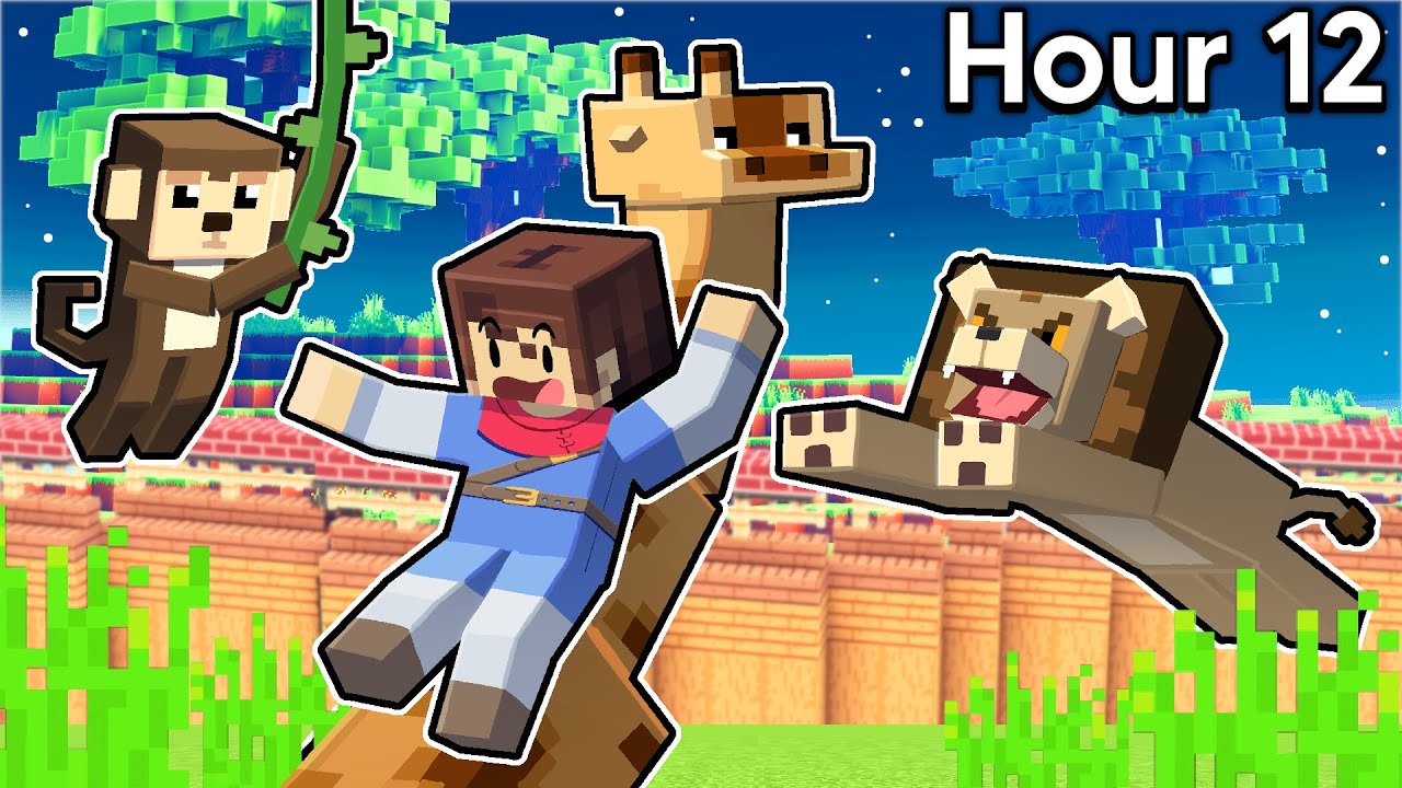 24 Hours OVERNIGHT In A ZOO In Minecraft! - Minecraft videos