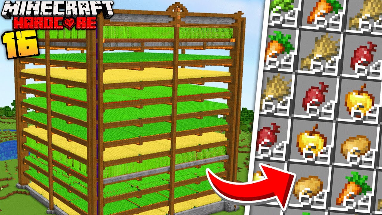 Building Automatic Farms in Minecraft Hardcore - Minecraft videos