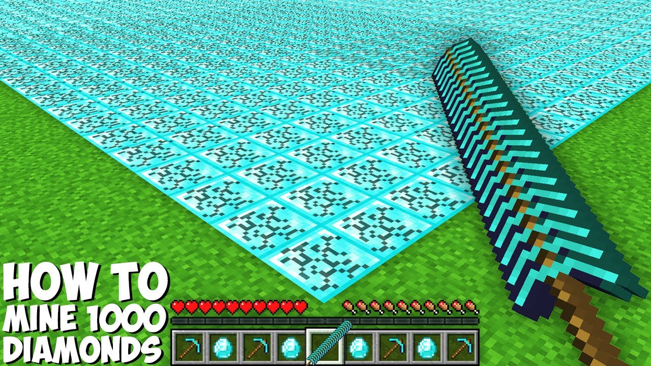 How to MINE 1000 DIAMOND BLOCKS AT THE SAME TIME in Minecraft ? BEST ...
