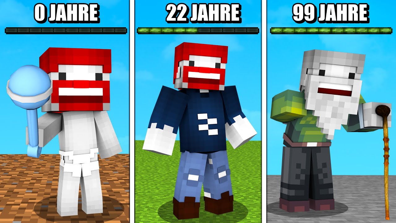 Ich werde 99 JAHRE ALT in Minecraft - Minecraft videos