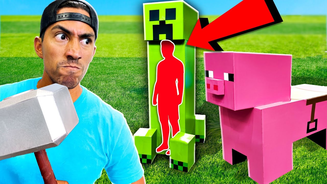 MINECRAFT Prop Hunt but in REAL Life!! - Minecraft videos