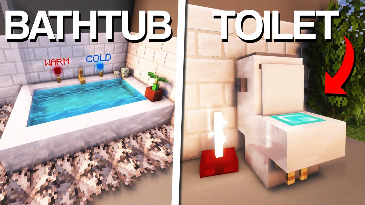Minecraft: 10+ Bathroom Build Hacks & Designs - Minecraft videos