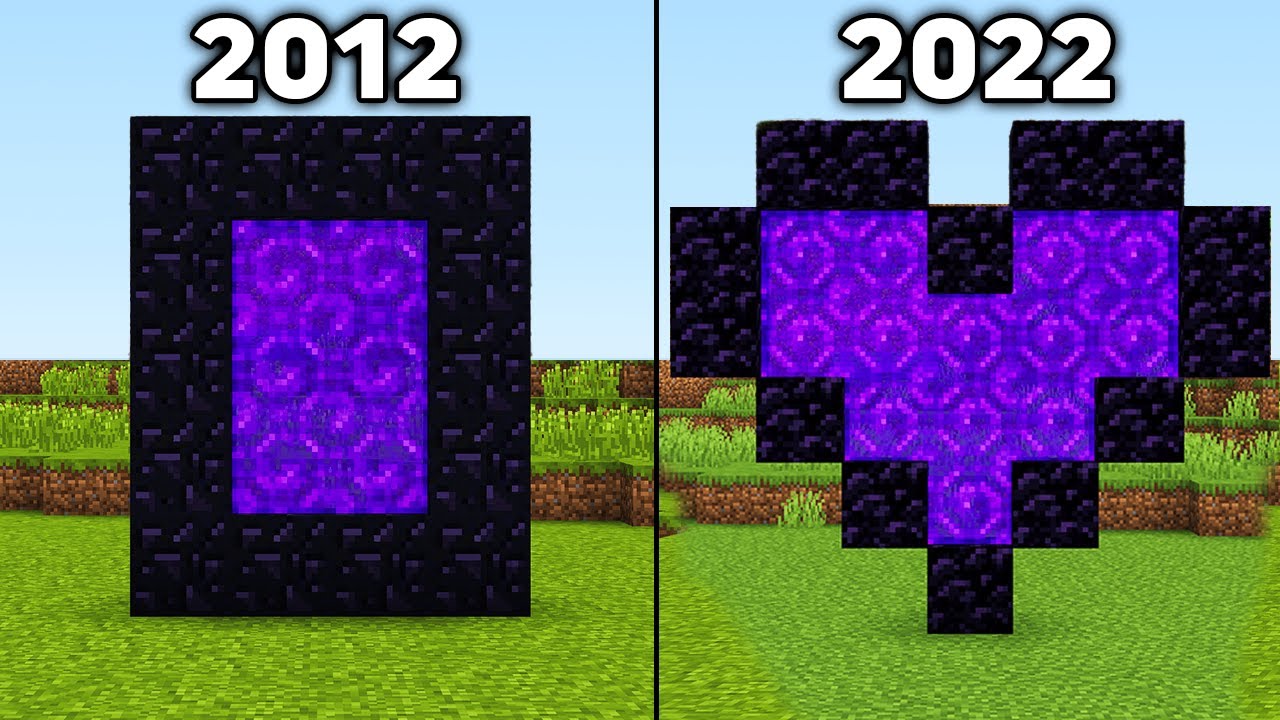 Minecraft 2012 VS 2022 Things! - Minecraft videos