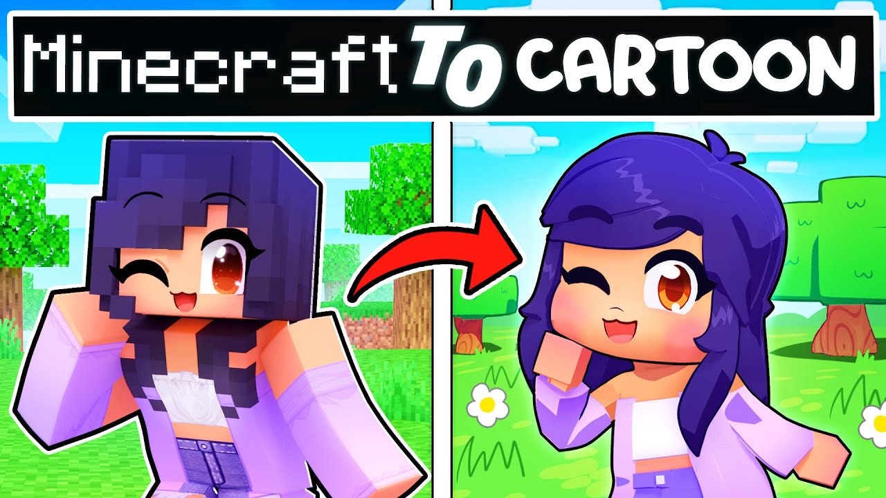 Minecraft But It Becomes A CARTOON! - Minecraft videos