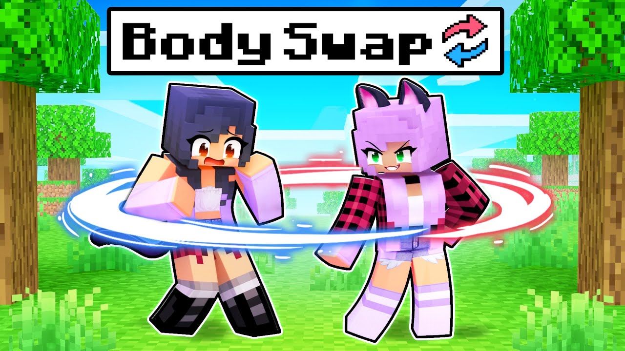 Minecraft But We BODY SWAP with the MEAN GIRL! - Minecraft videos