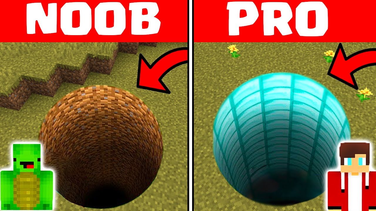 Minecraft NOOB vs PRO: TUNNEL HOUSE CHALLENGE by Mikey and JJ (Maizen Parody) - Minecraft videos