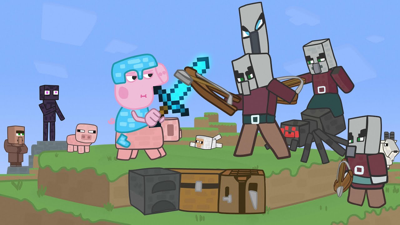 Minecraft Peppa Speedrun Animation Compilation - Minecraft videos