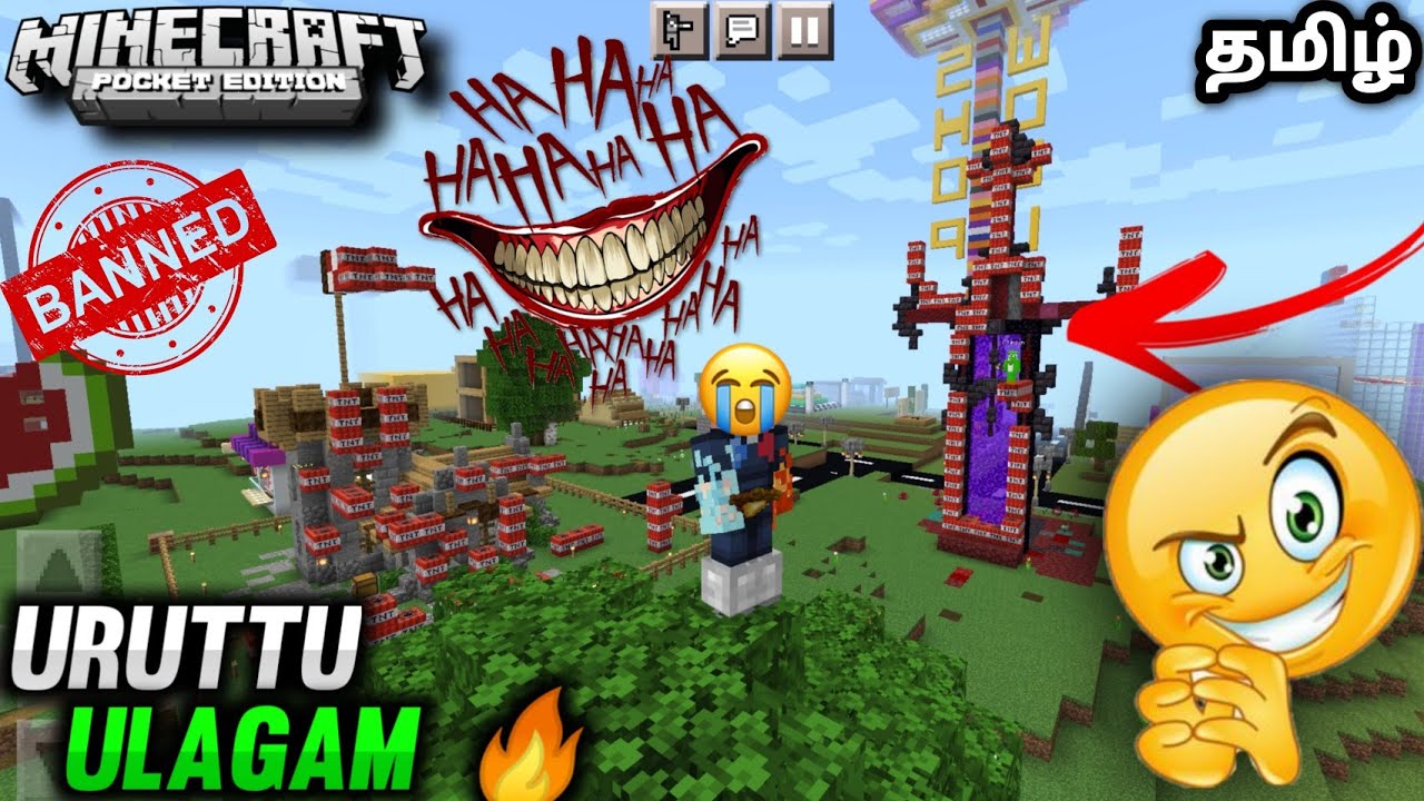Minecraft Pocket edition | Uruttu ulagam Banned | gameplay | Yo gaming ...