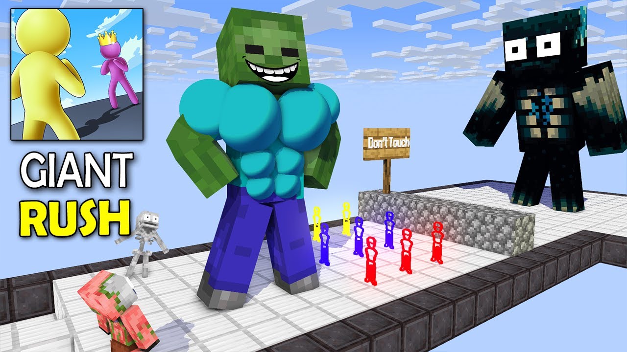 Monster School : BABY MONSTERS GIANT RUSH RUN CHALLENGE 2 - Minecraft ...