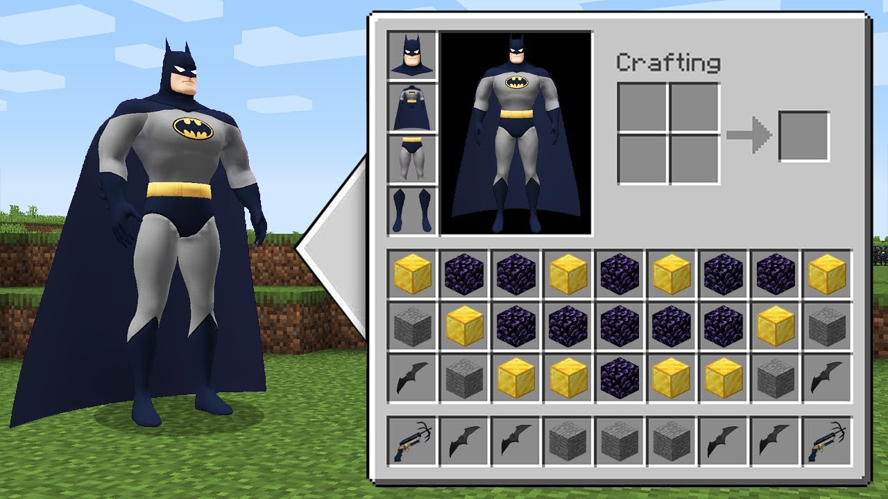 REALISTIC BATMAN Inventory Shop MINECRAFT HOW TO PLAY SUPERHERO ...