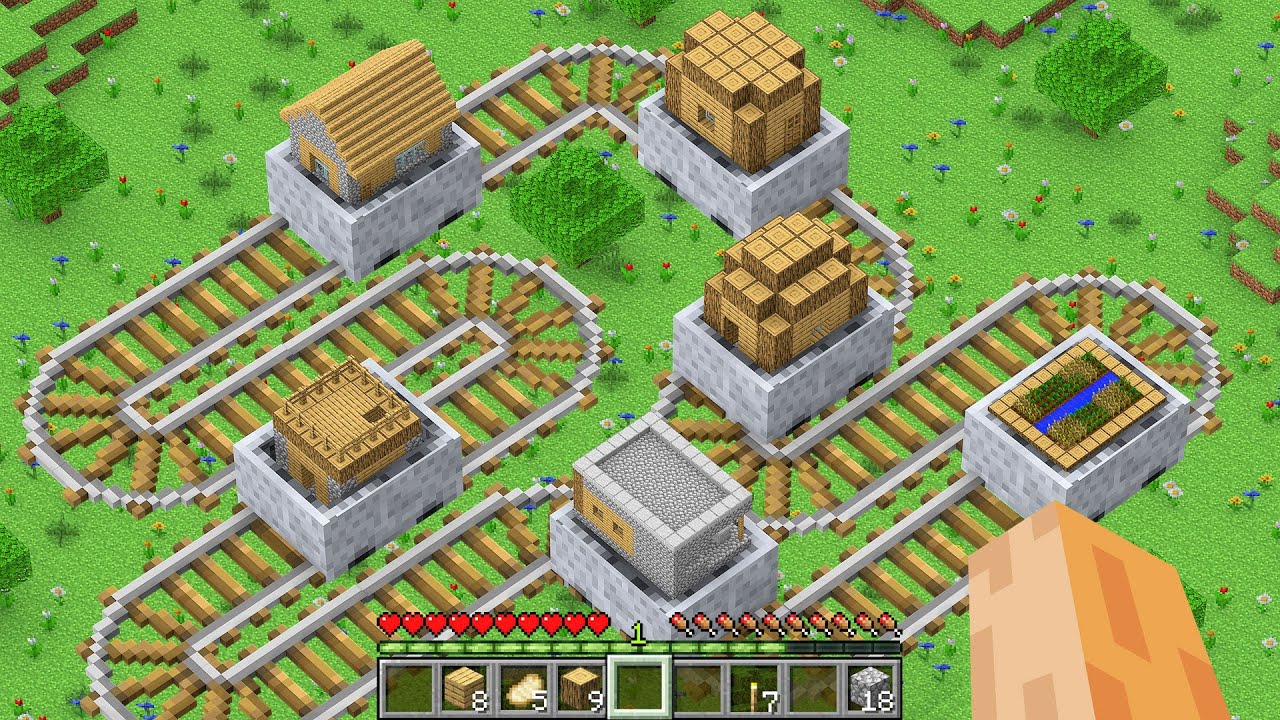 This is secret VILLAGE in MINECART !!! New Villagers Houses in ...