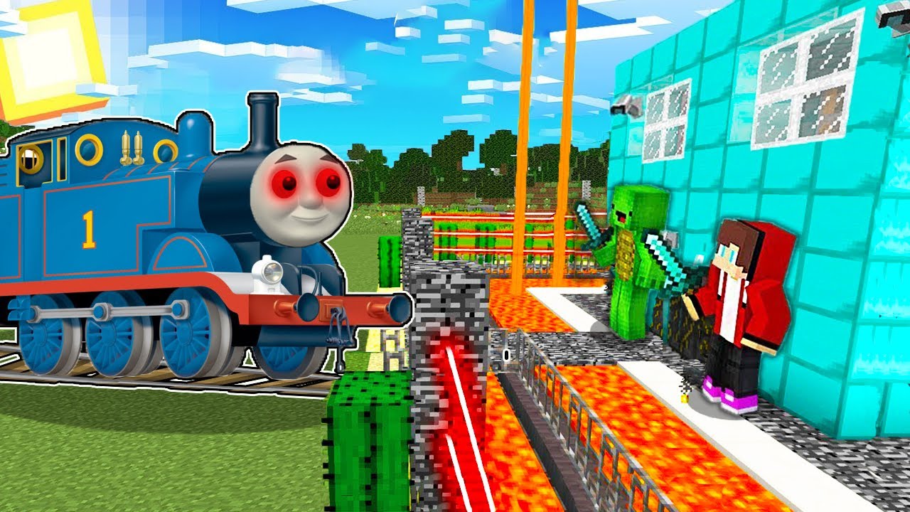 Thomas.EXE vs Security House - Minecraft gameplay by Mikey and JJ (Maizen Parody) - Minecraft videos