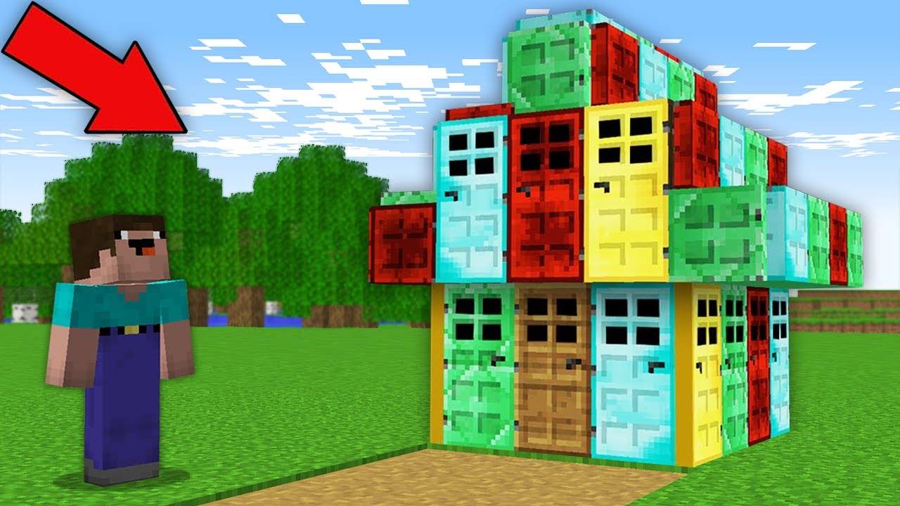 WHAT IS FOUND INSIDE THIS HOUSE FROM DIFFERENT DOORS IN MINECRAFT ? 100 ...