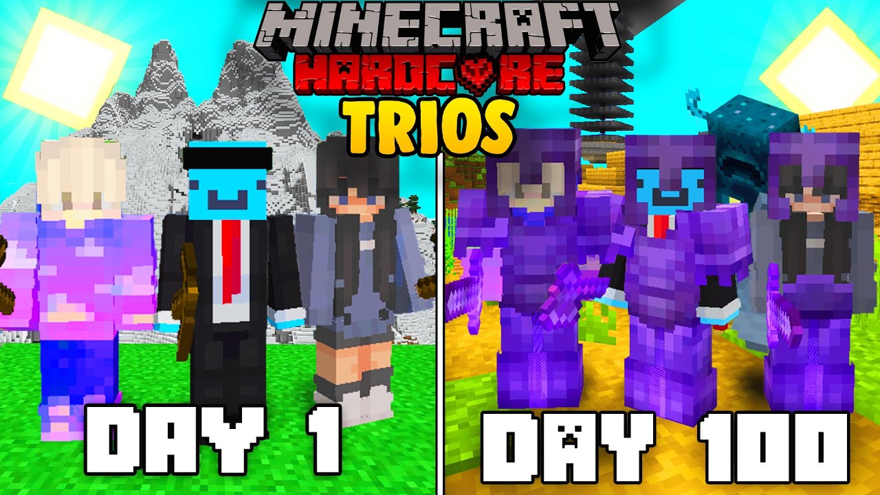 We Survived 100 Days In Minecraft Hardcore - TRIO Minecraft Hardcore ...