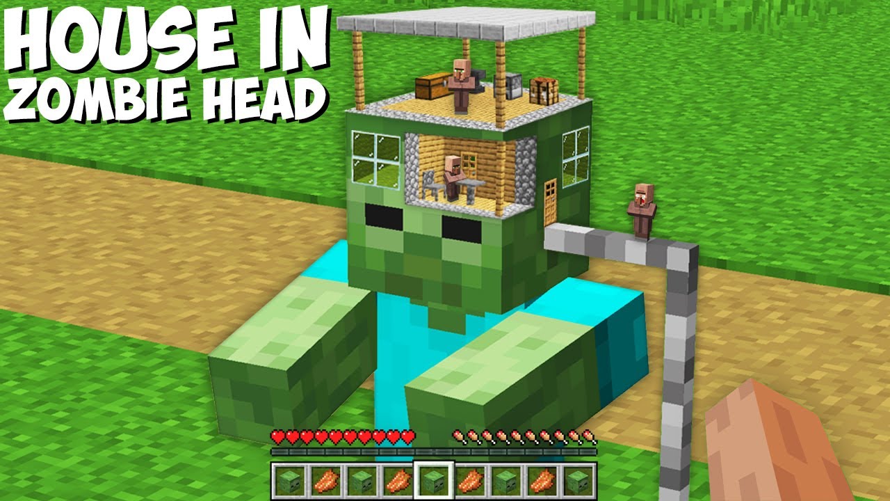 Why are THESE TINY VILLAGERS LIVING INSIDE ZOMBIE HEADS in Minecraft ...