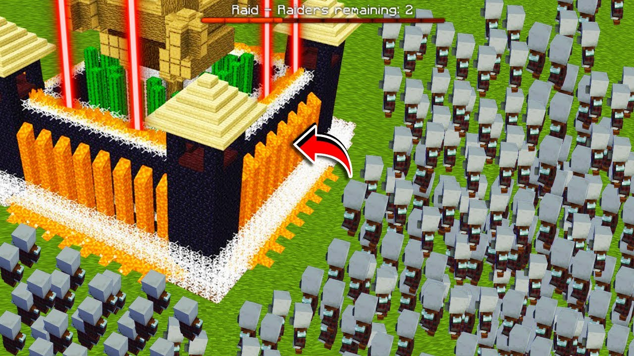 1000 Pillagers Vs Best Defence Base in Minecraft.. - Minecraft videos