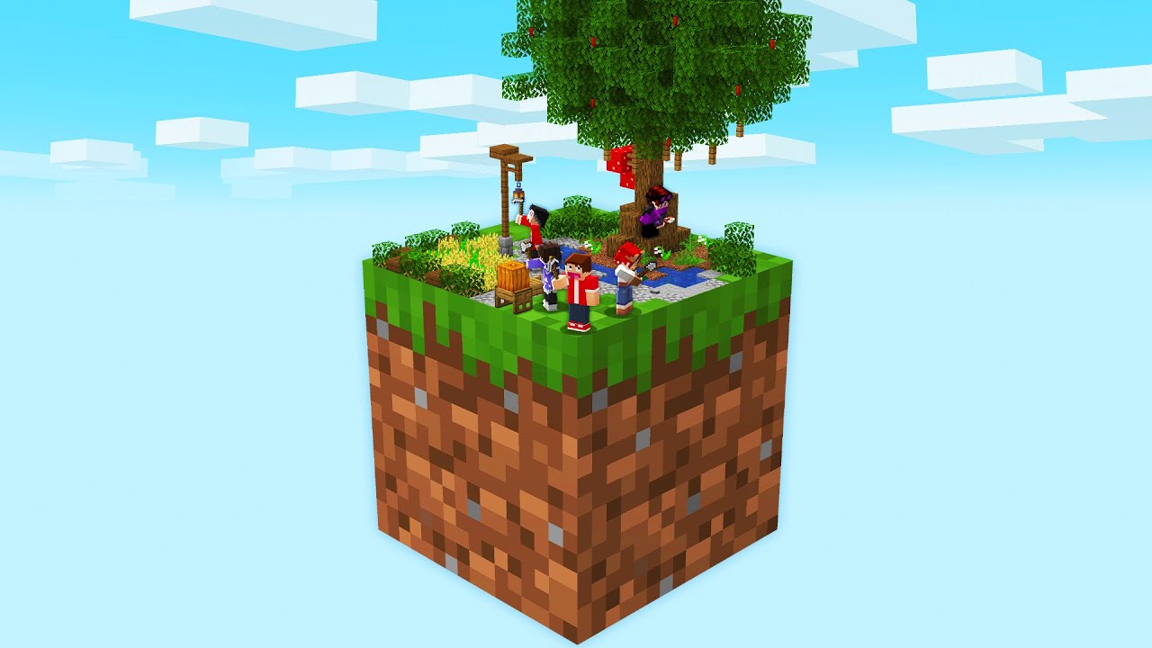 APUH E LGGJ FIZERAM UMA REFORMA EM 1 BLOCO NO MINECRAFT - Um Bloco Ep.8 ...