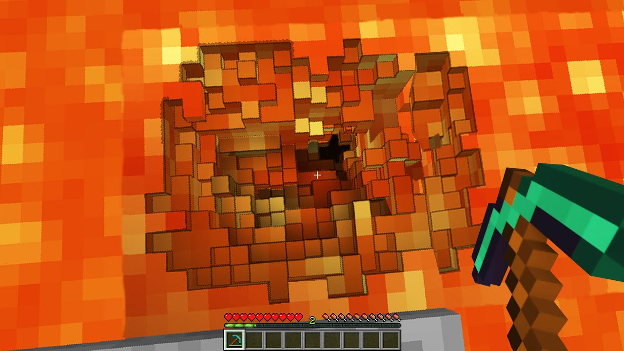 DON'T Mine Lava in Realistic Minecraft... - Minecraft videos