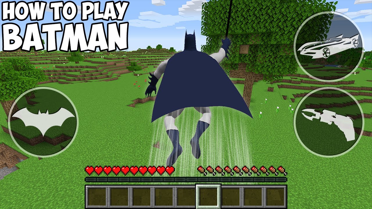 HOW TO PLAY BATMAN in MINECRAFT! BATMAN REALISTIC SUPERHEROES GAMEPLAY ...
