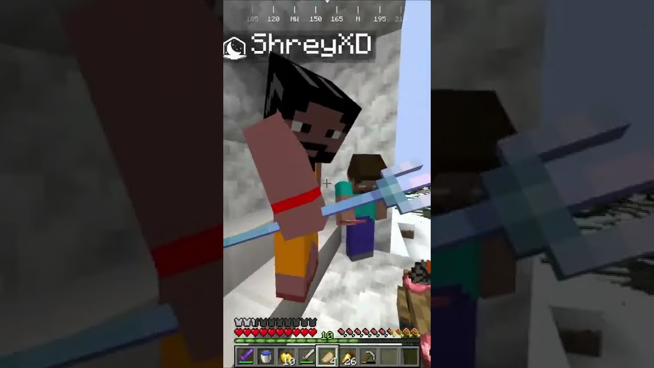 Herobrine Meets BABA in Minecraft #shorts #minecraft - Minecraft videos