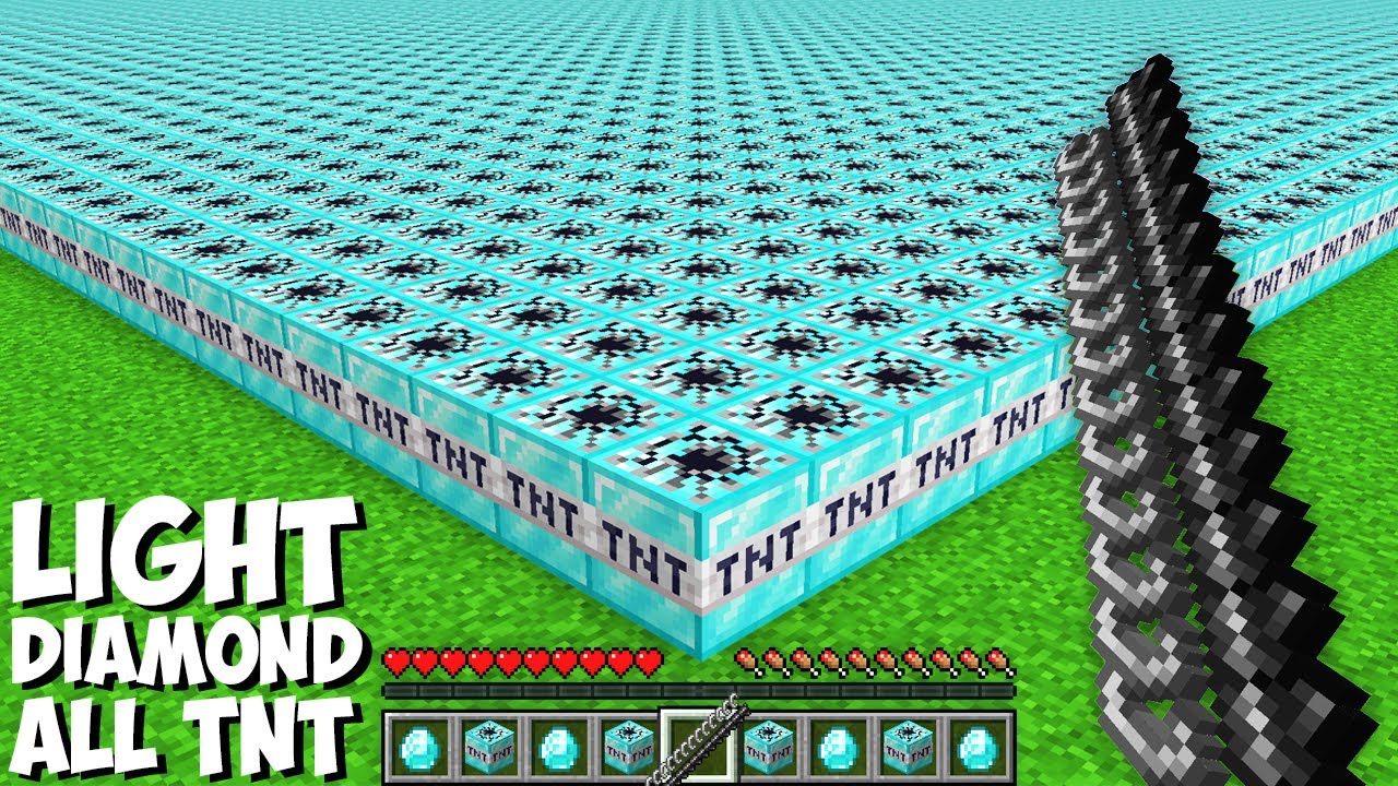 How to LIGHT 1000 DIAMOND TNT AT THE SAME TIME in Minecraft ? HUGE ...