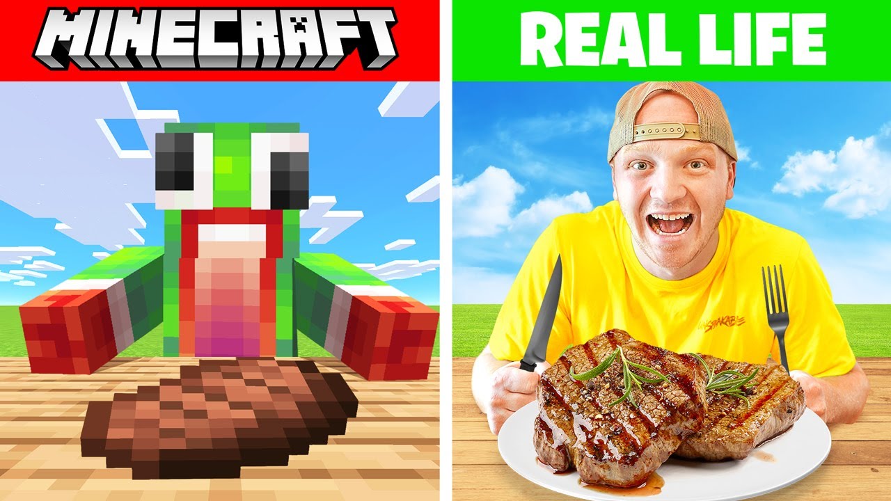 I Ate EVERY Minecraft Food in Real Life - Minecraft videos