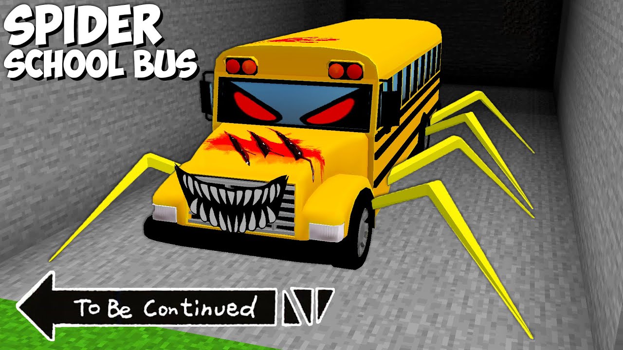 I Found REAL SPIDER SCARY SCHOOL BUS in MINECRAFT - GAMEPLAY animations ...