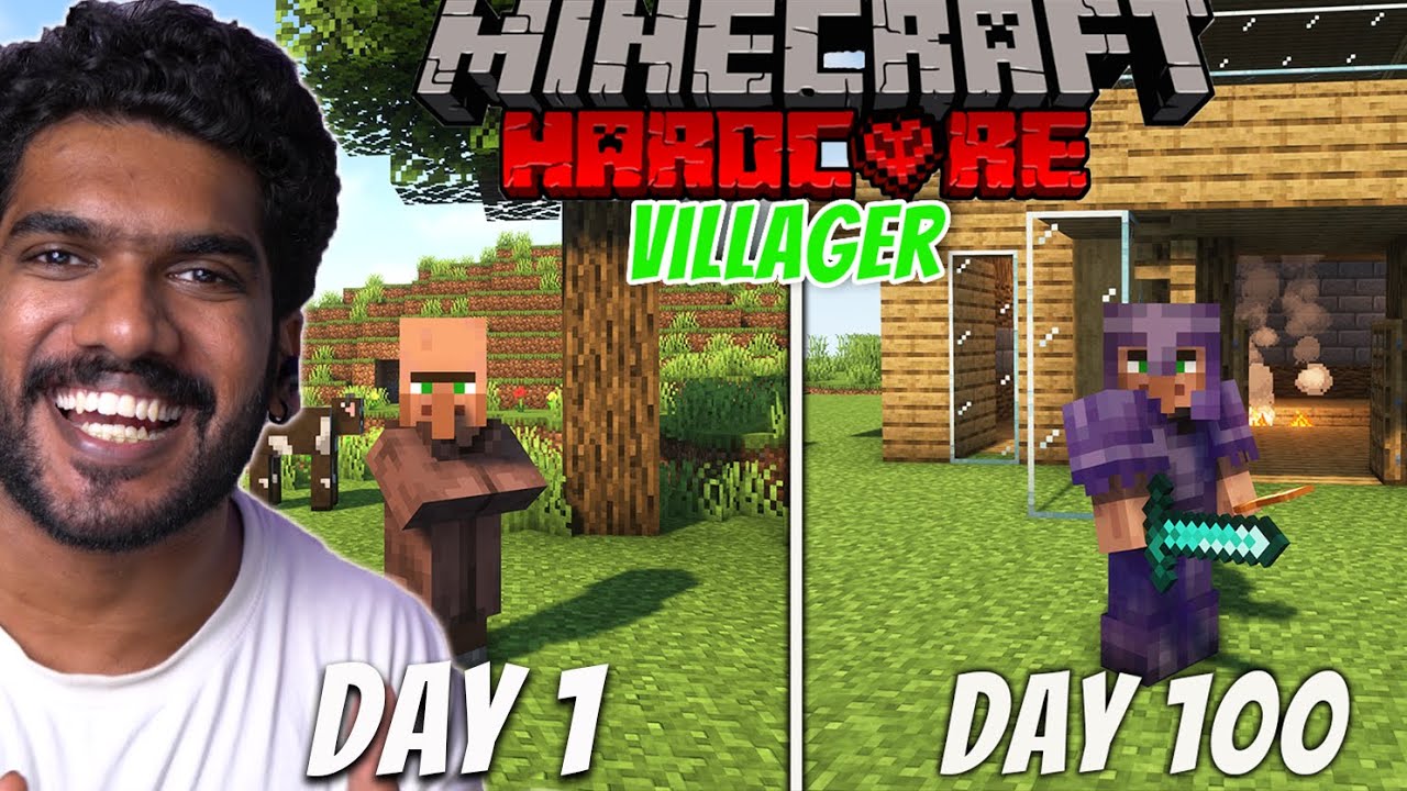 I Survived 100 Days as a Villager in Minecraft Hardcore! - Minecraft videos