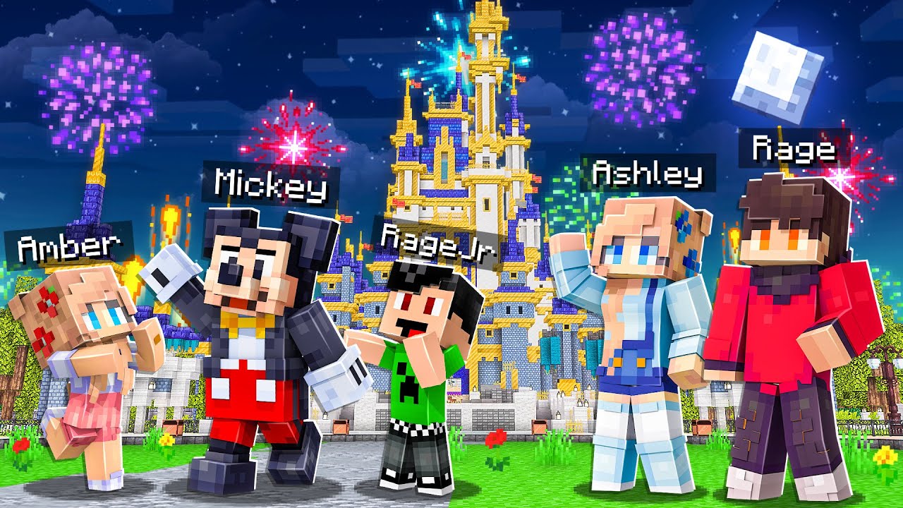 I Took My Family to DISNEYLAND in Minecraft Block City! - Minecraft videos
