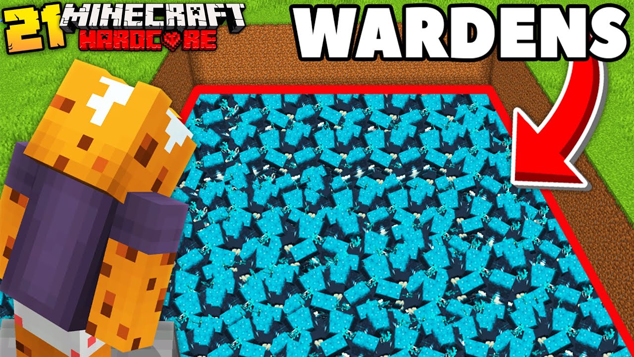 I Trapped 100 WARDENS in Minecraft Hardcore - Minecraft videos