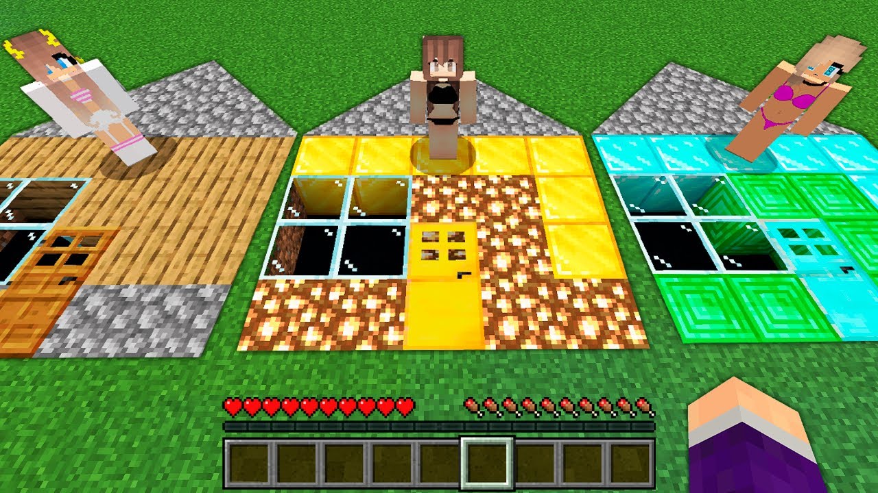 I found UNDERGROUND HOUSE with GIRLS in Minecraft ? What's INSIDE the ...