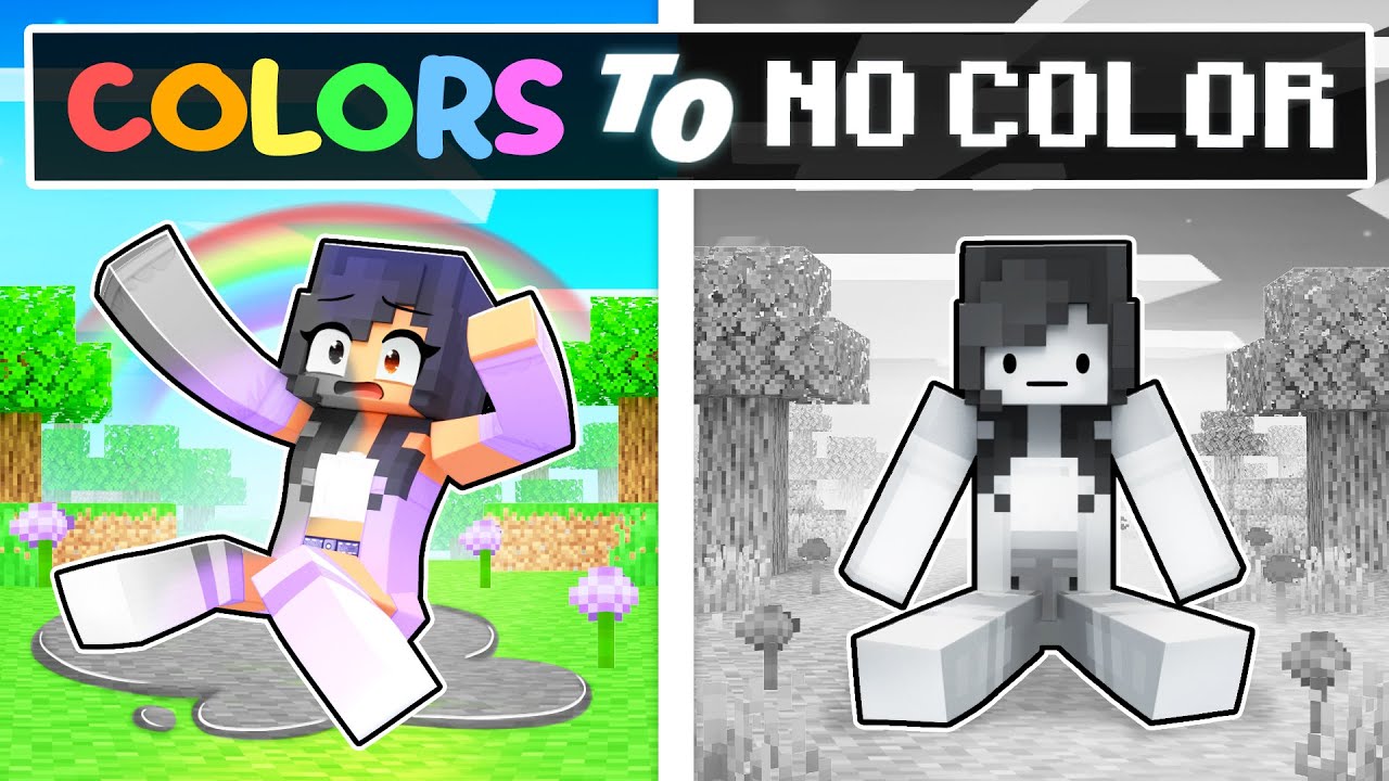 Life with NO COLOR in Minecraft! - Minecraft videos