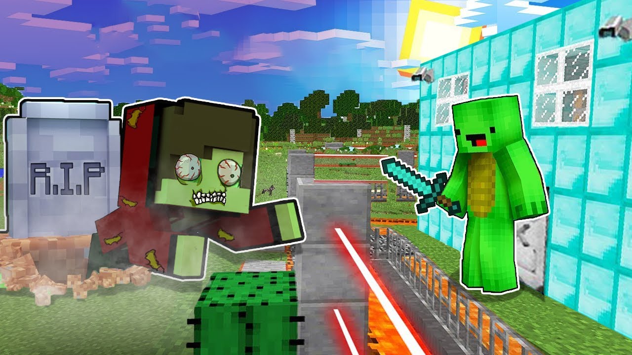 Maizen JJ ZOMBIE vs Security House - Minecraft gameplay Thanks to Maizen JJ and Mikey ...