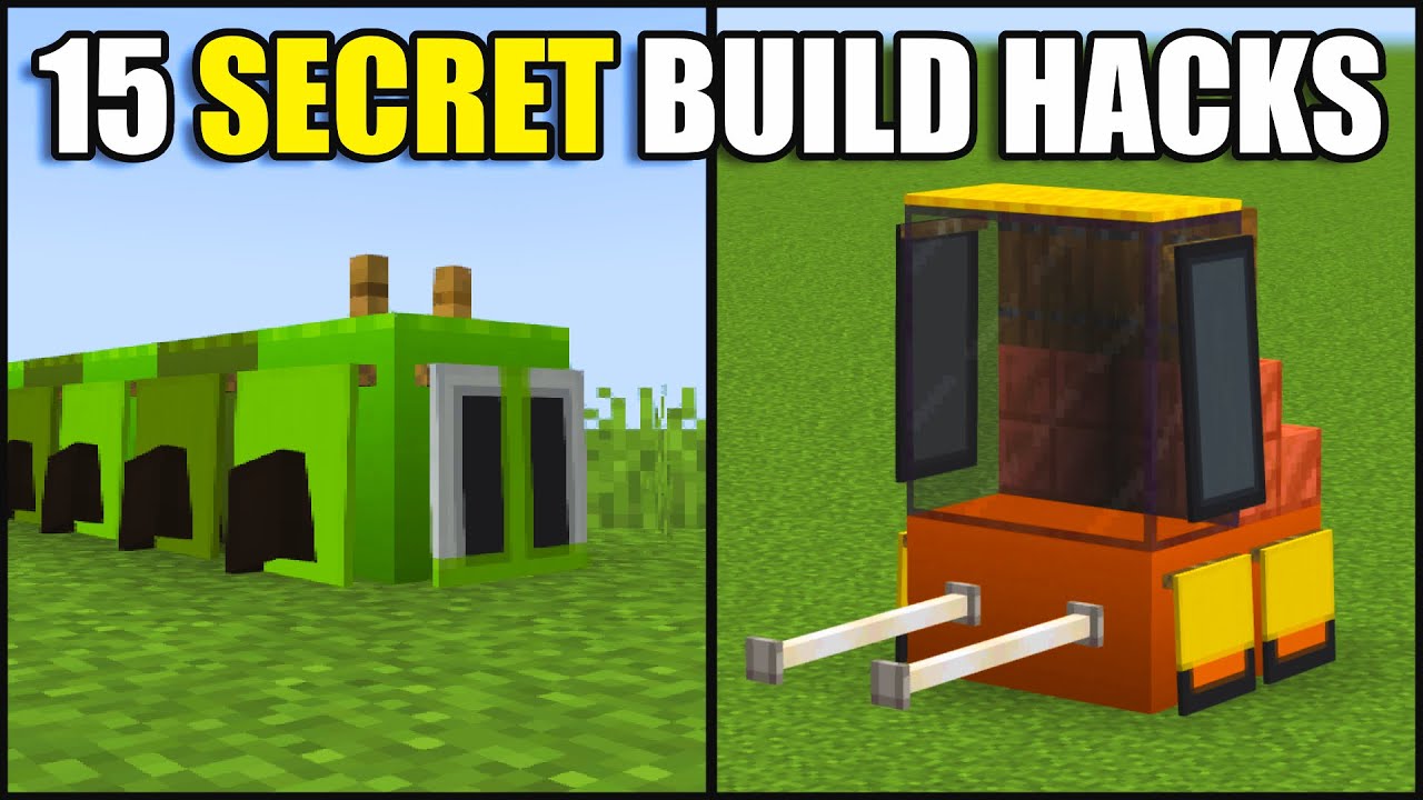 Minecraft 15+ SECRET Build Hacks! #2 - Minecraft videos